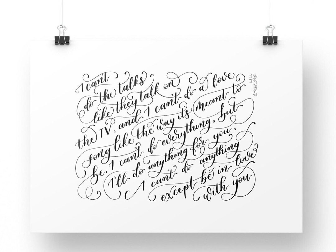 Romeo and Juliet Dire Straits | 80s Calligraphy Brit Rock - Etsy