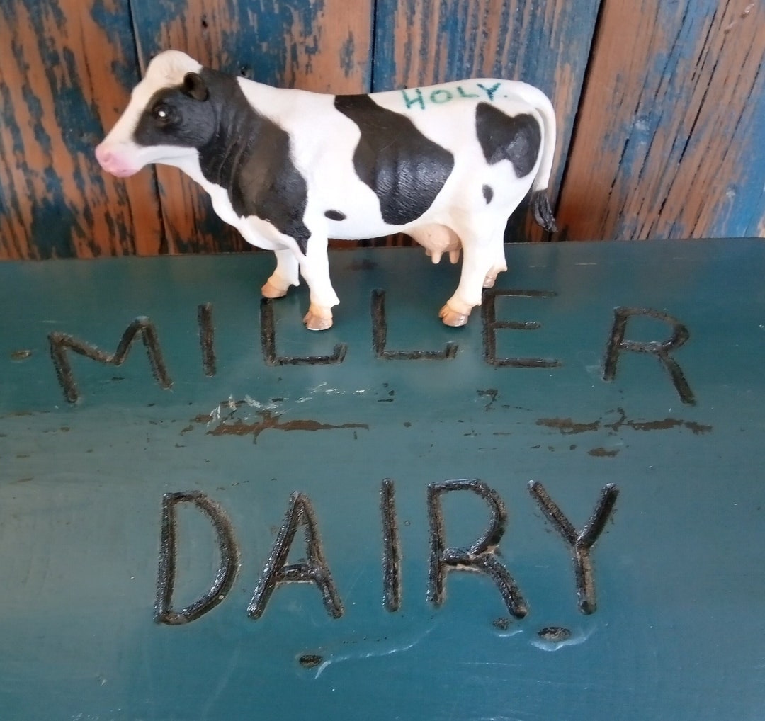 RARE Antique Milk Box 1930s Miller Dairy Bentwood Carrying Crate Old ...
