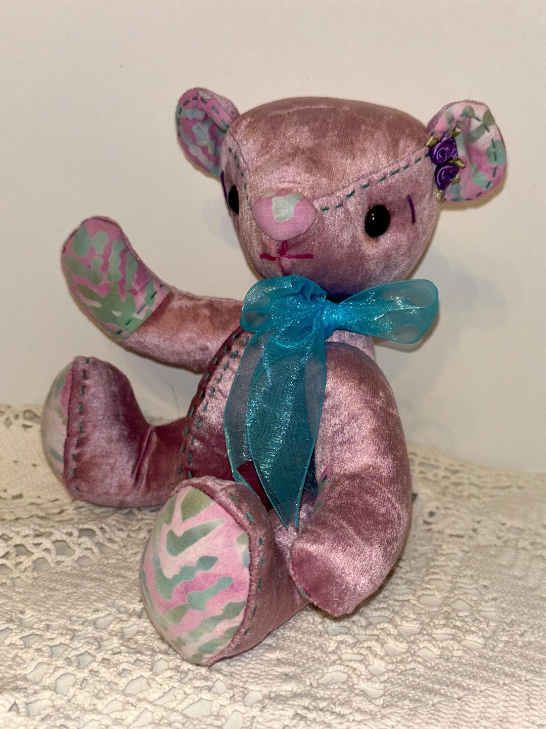 Pretty in Pink Teddy Bear - Etsy
