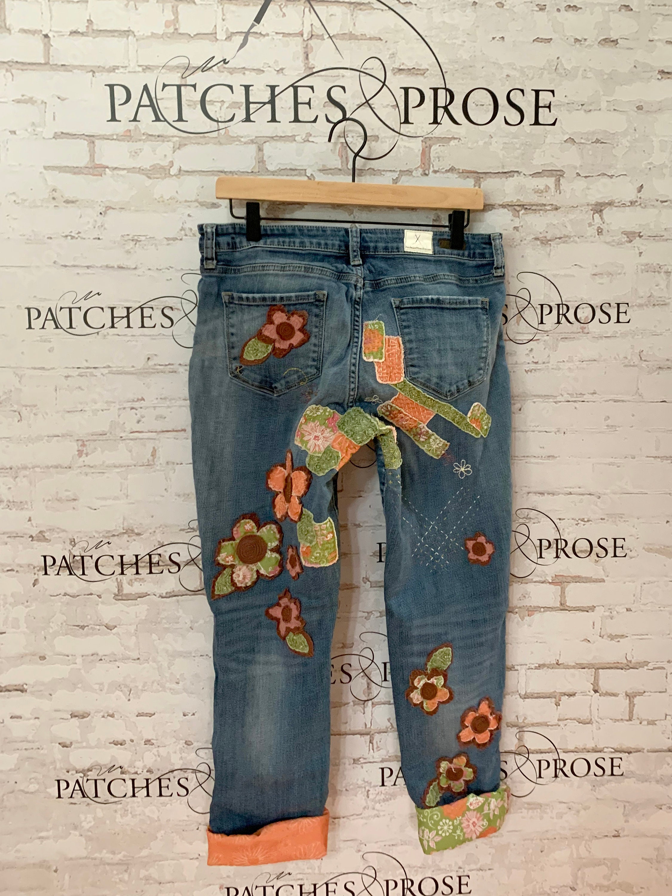 Custom Designed Appliquéd Jeans, Made to Order in Your Size - Etsy