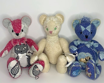 Personalised Memory Bear, Handmade Jointed Traditional Style Teddy ...