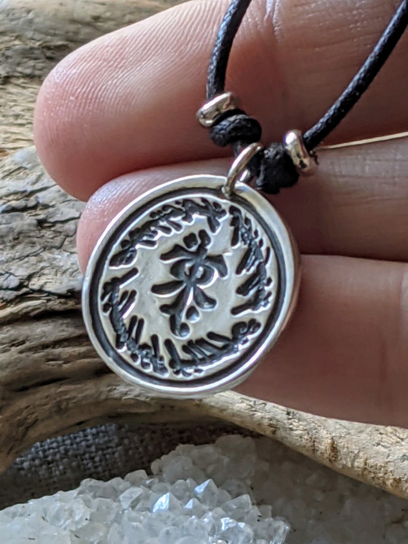 The one Ring and Tolkien Initial Fine Silver Pendant Lord of | Etsy