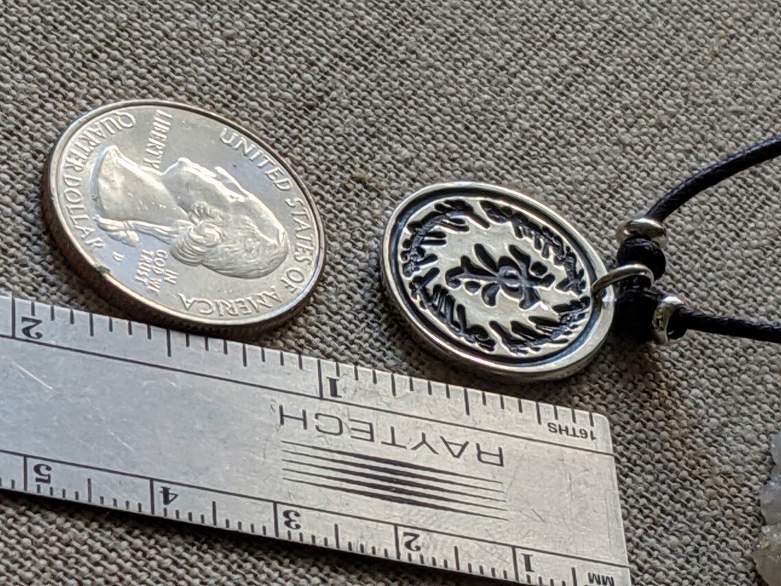 The one Ring and Tolkien Initial Fine Silver Pendant Lord of | Etsy