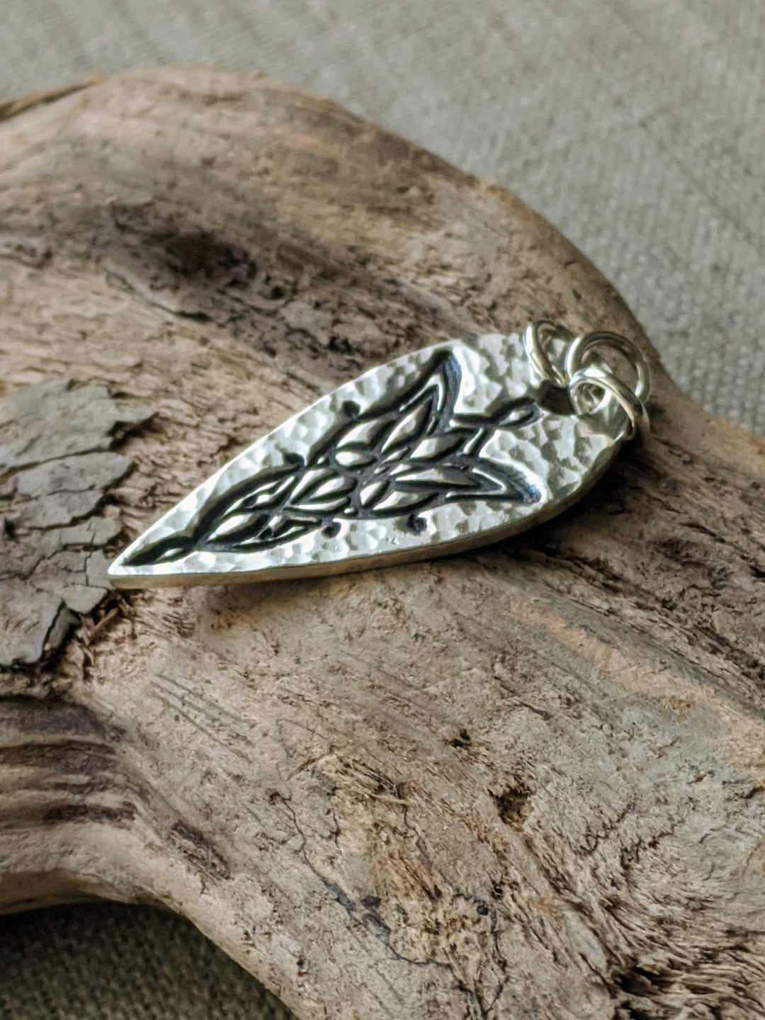 Hammered Fine Silver Evenstar Pendant, LOTR Necklace - Etsy