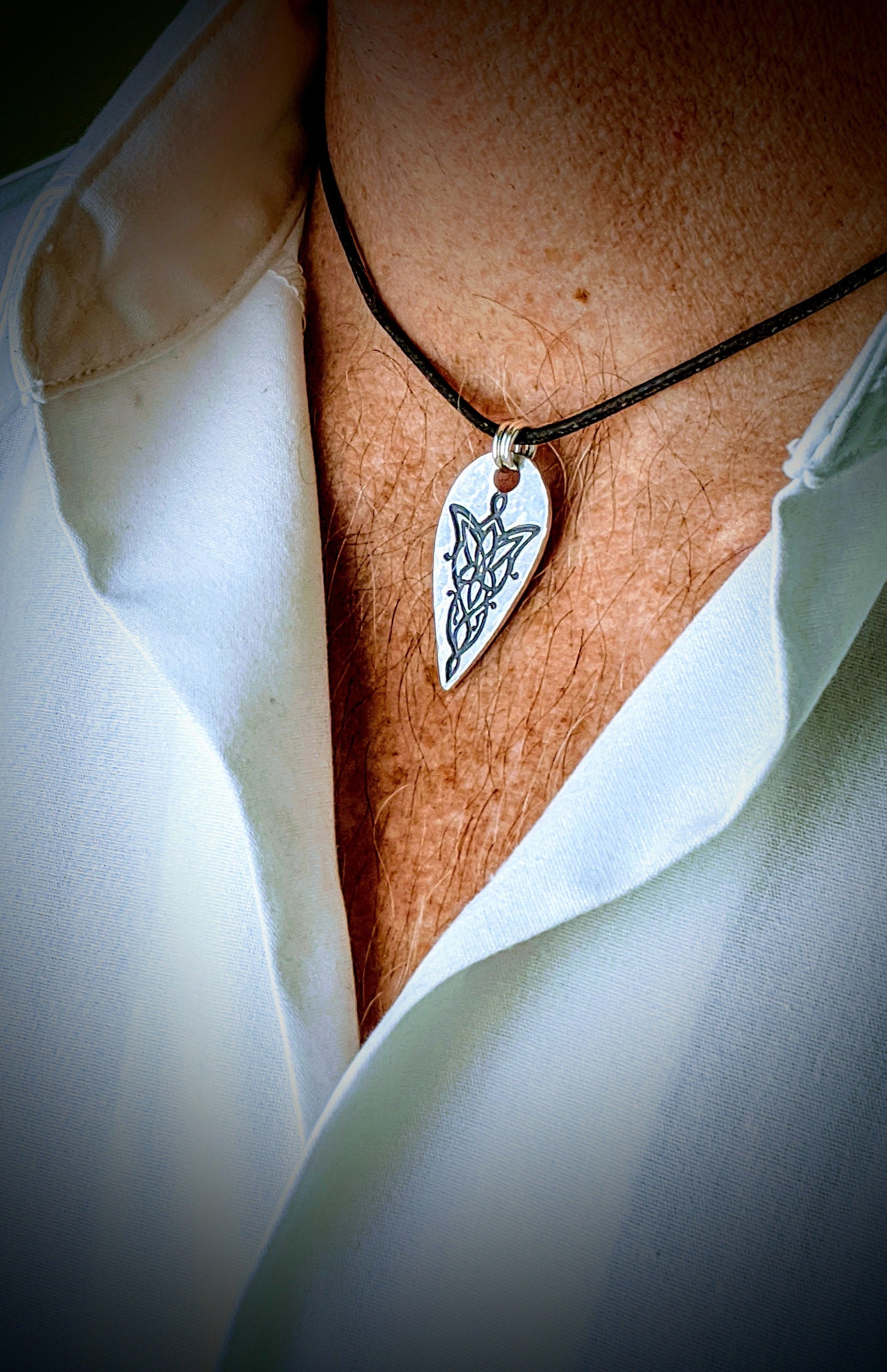 Elvish Evenstar Fine Silver Pendant: Lord of the Rings Fan Gift - Etsy