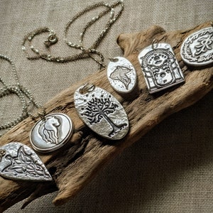 The One Ring and Tolkien Initial Fine Silver Pendant, Lord of the Rings ...