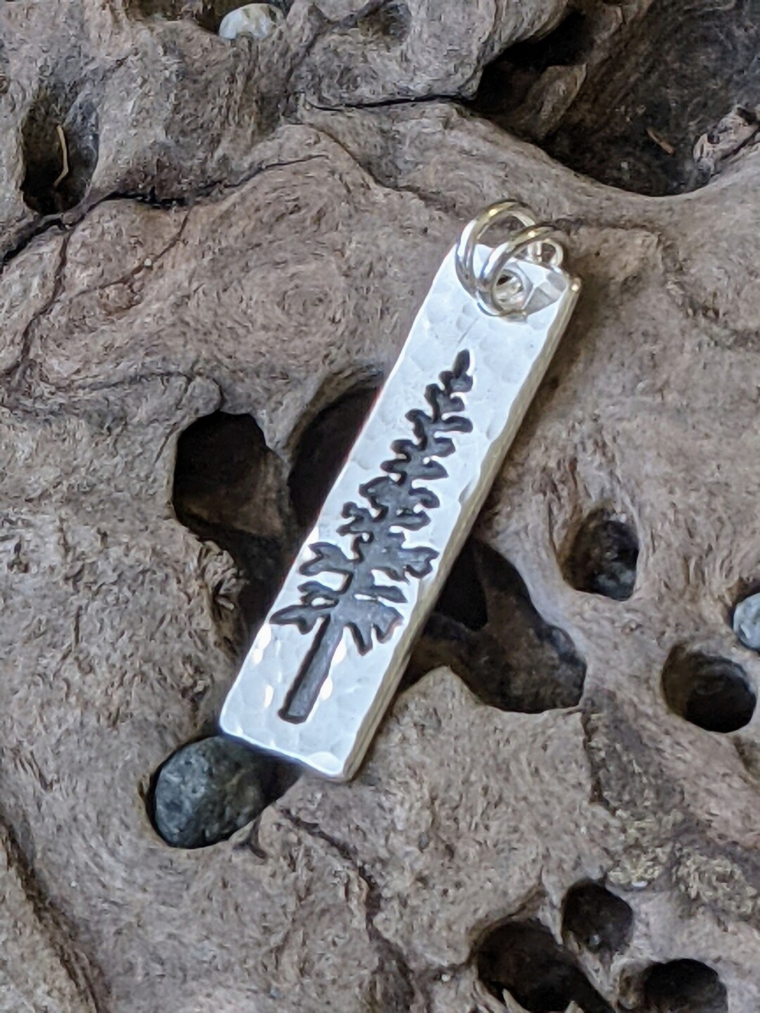 Redwood Tree Necklace, Giant Redwood Tree Fine Silver Pendant, Pine ...