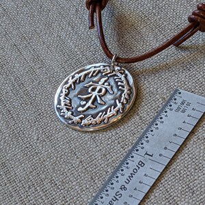 The One Ring and Tolkien Initial Fine Silver Pendant, Lord of the Rings ...