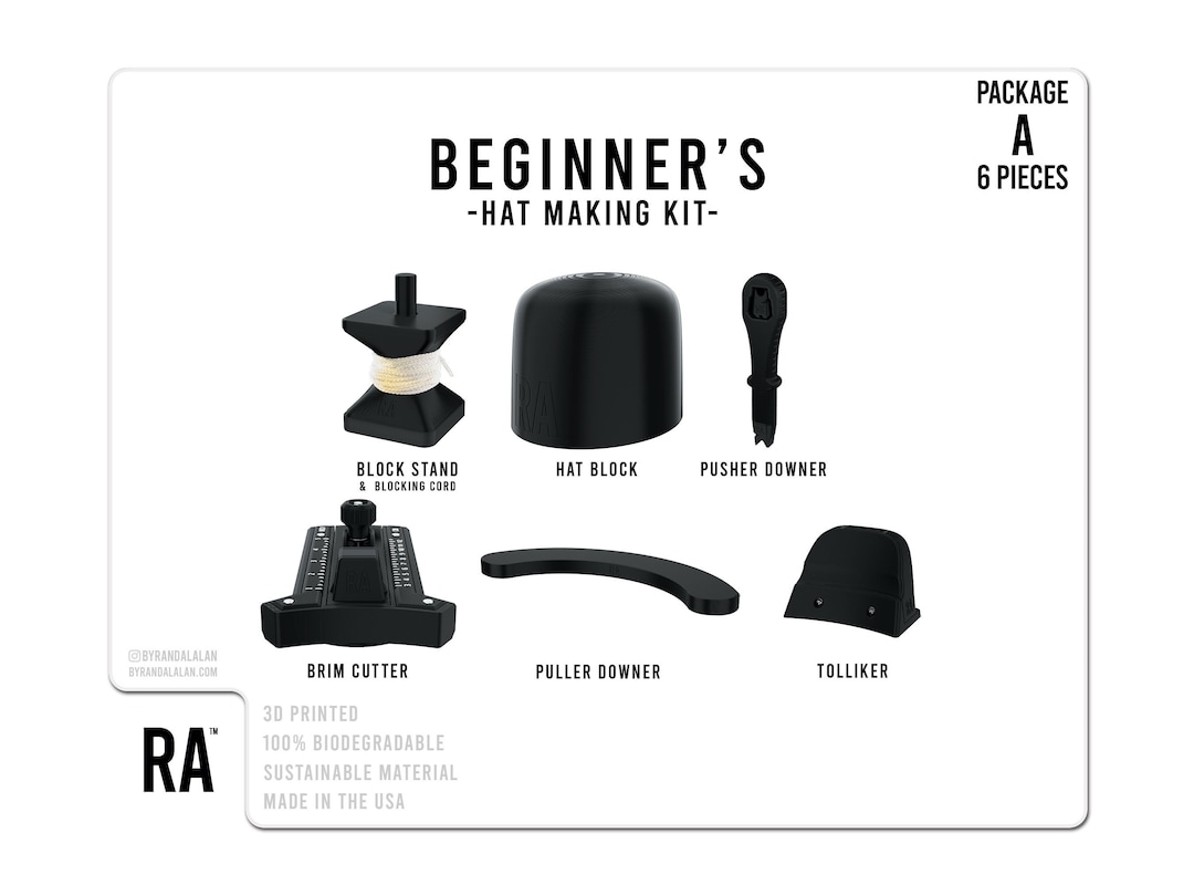 Beginner Hat Making Kit - 3D Printed - Sustainable Materials - Etsy