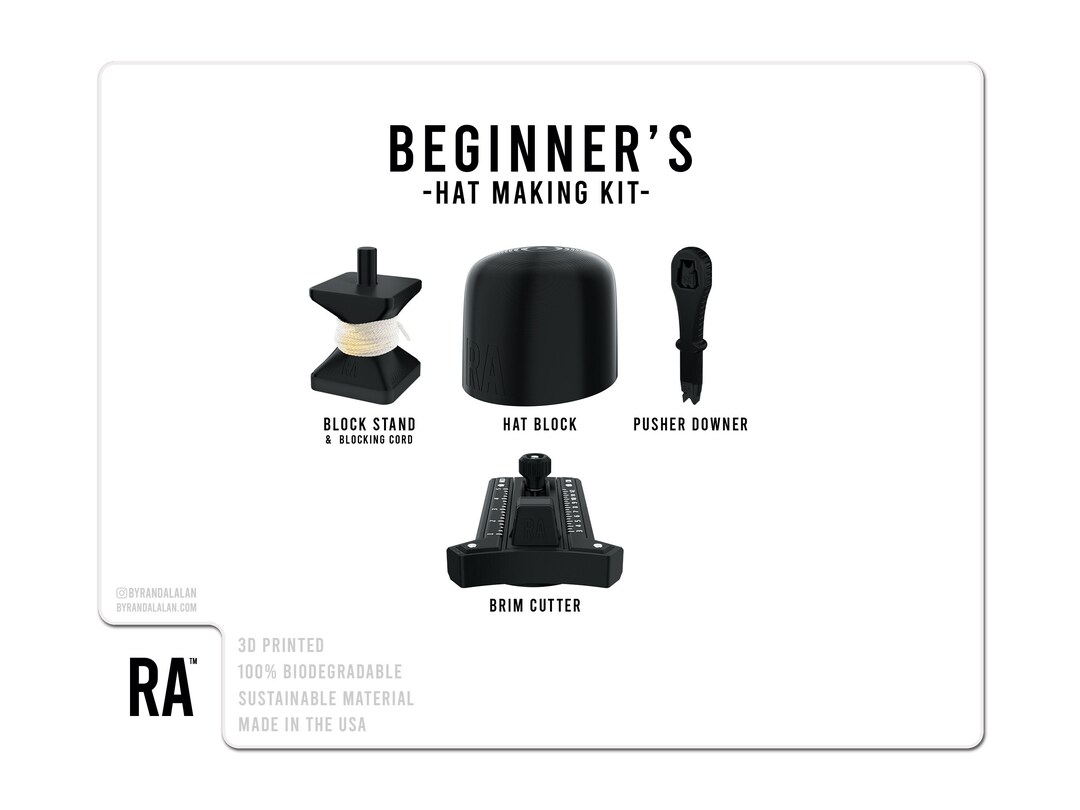 Beginner Hat Making Kit 3D Printed Sustainable Materials - Etsy
