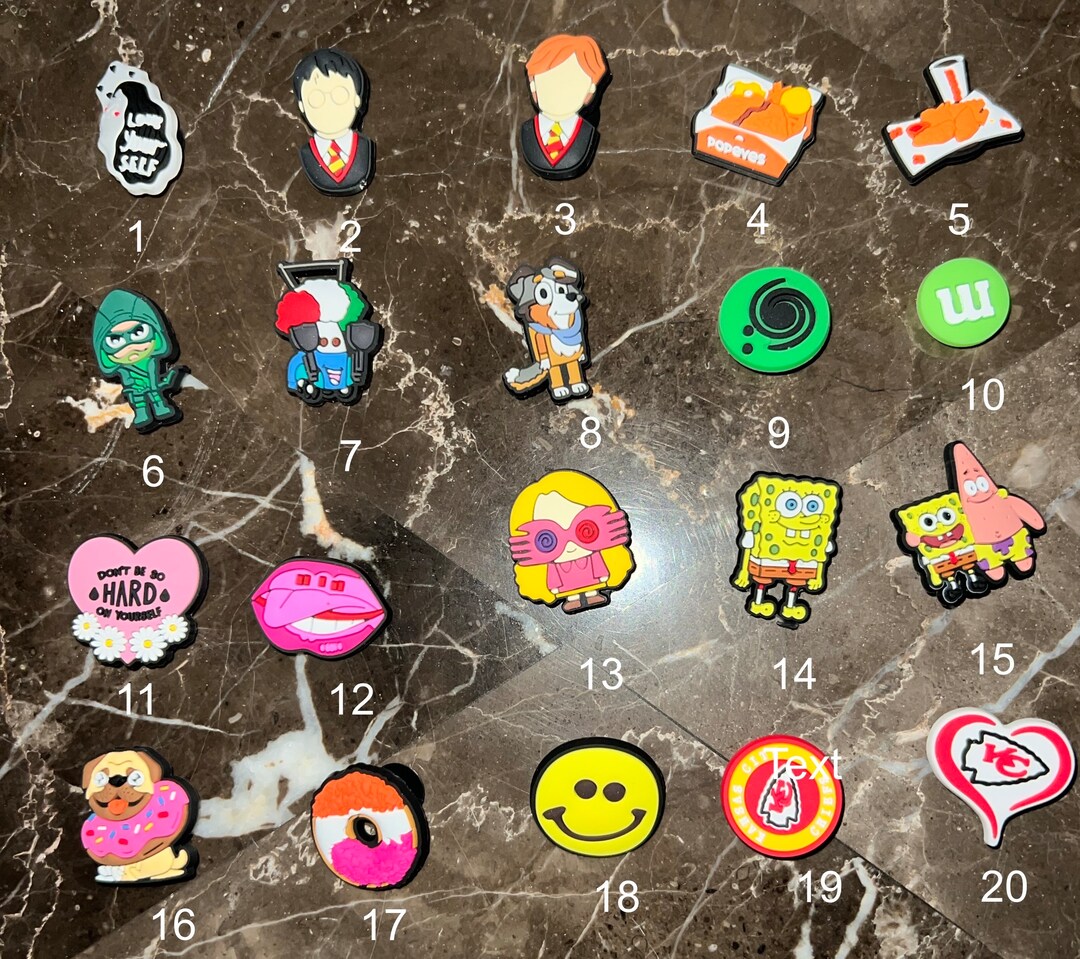 Croc Charm Cute Random Characters. Choose 1-20. - Etsy