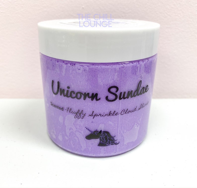 Unicorn Sundae with SPrinkles and CHarm Cloud Slime PUrple | Etsy