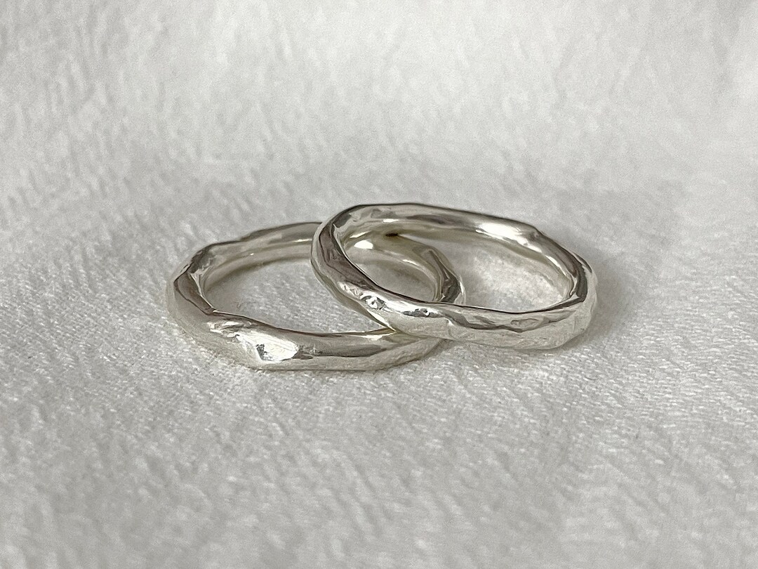 Wave Melted 925 Sterling Silver Ring, Irregular Metal Unique Texture Ring, Melting Ring, Liquid ...