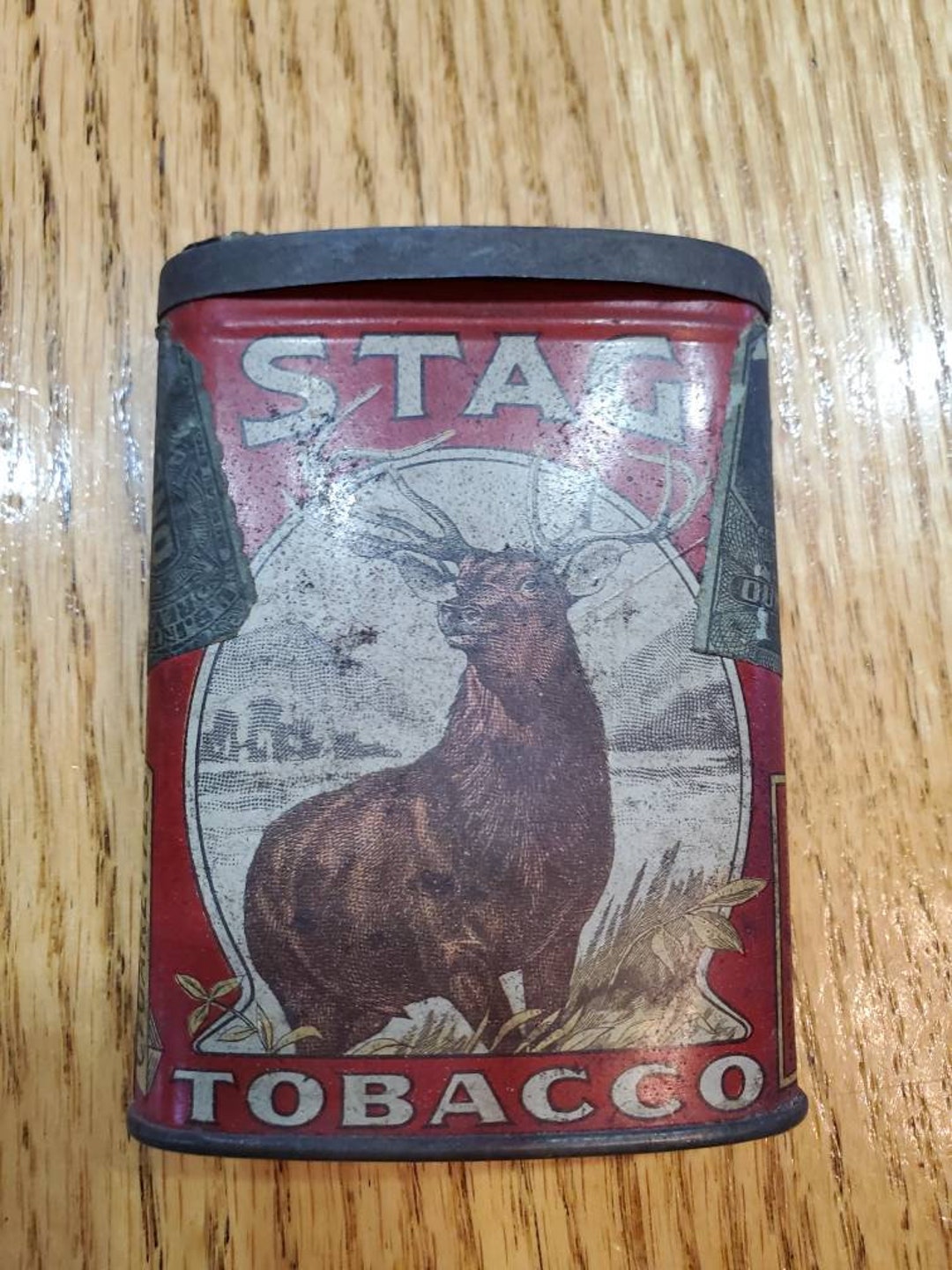 Vintage Stag Tobacco Tin - Etsy