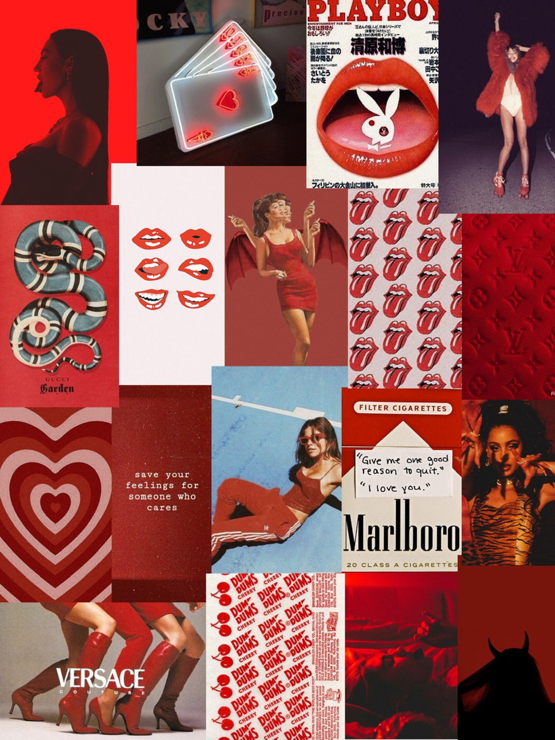 Red Collage Pack Photo Kit - Etsy