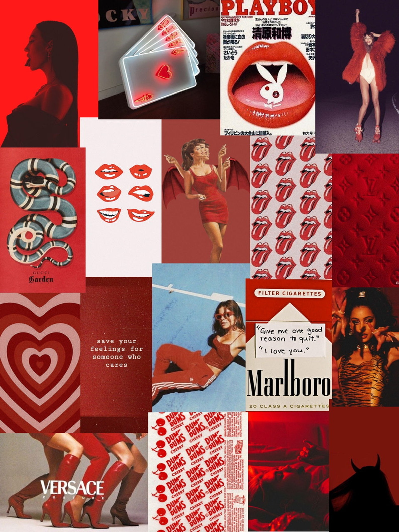 Red Collage Pack Photo Kit - Etsy