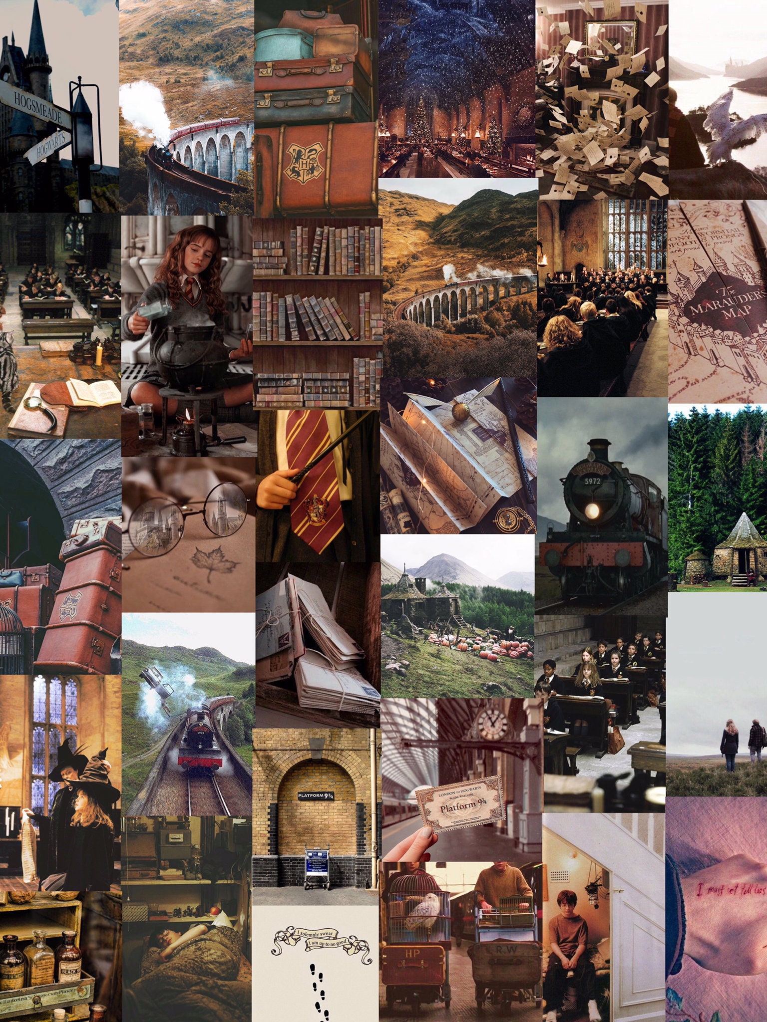 Wizarding World Aesthetic Art Collage Pack - Etsy