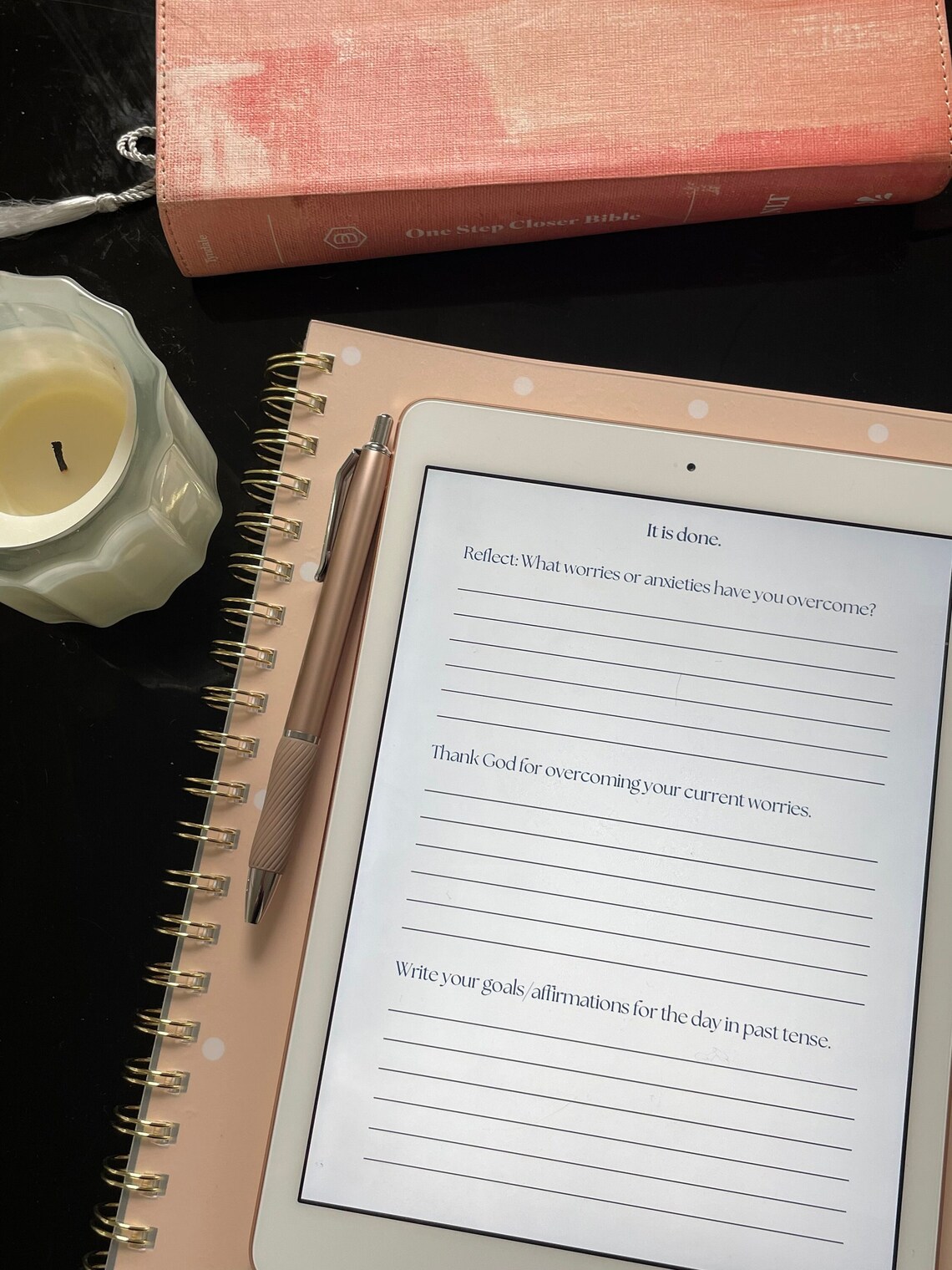 Christian Daily 5 Minute Guided Anxiety Journal Notebook - Etsy