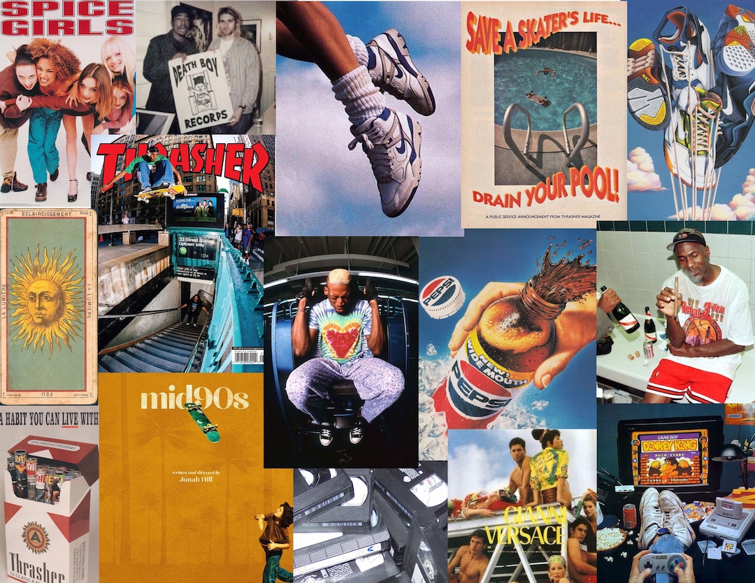 90s Vibes Collage Photo Kit - Etsy