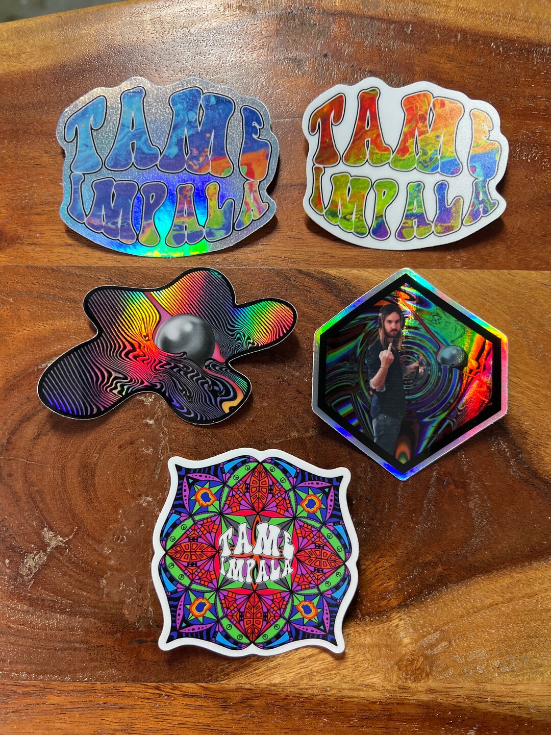 Tame Impala Holographic Vinyl Sticker Pack 2-2.5 Inch Stickers ...