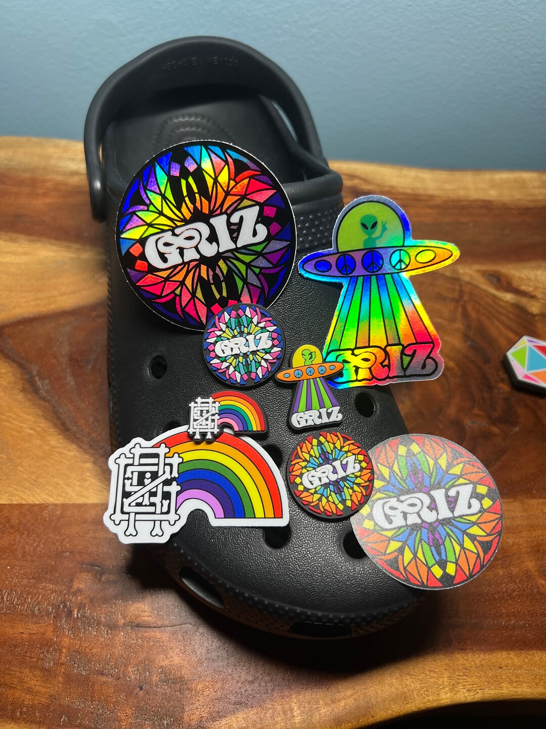 Griz Clog Charms + Sticker Pack - Etsy