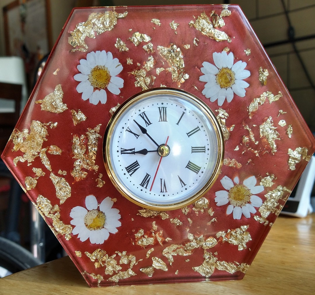 Resin Desk Clock - Etsy