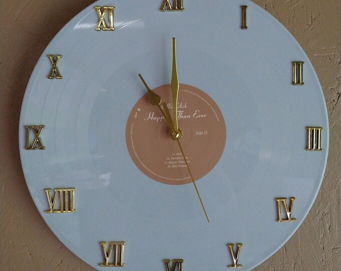 Billie Eilish Happier Than Ever Vinyl Record Clock Powder Blue Edition ...