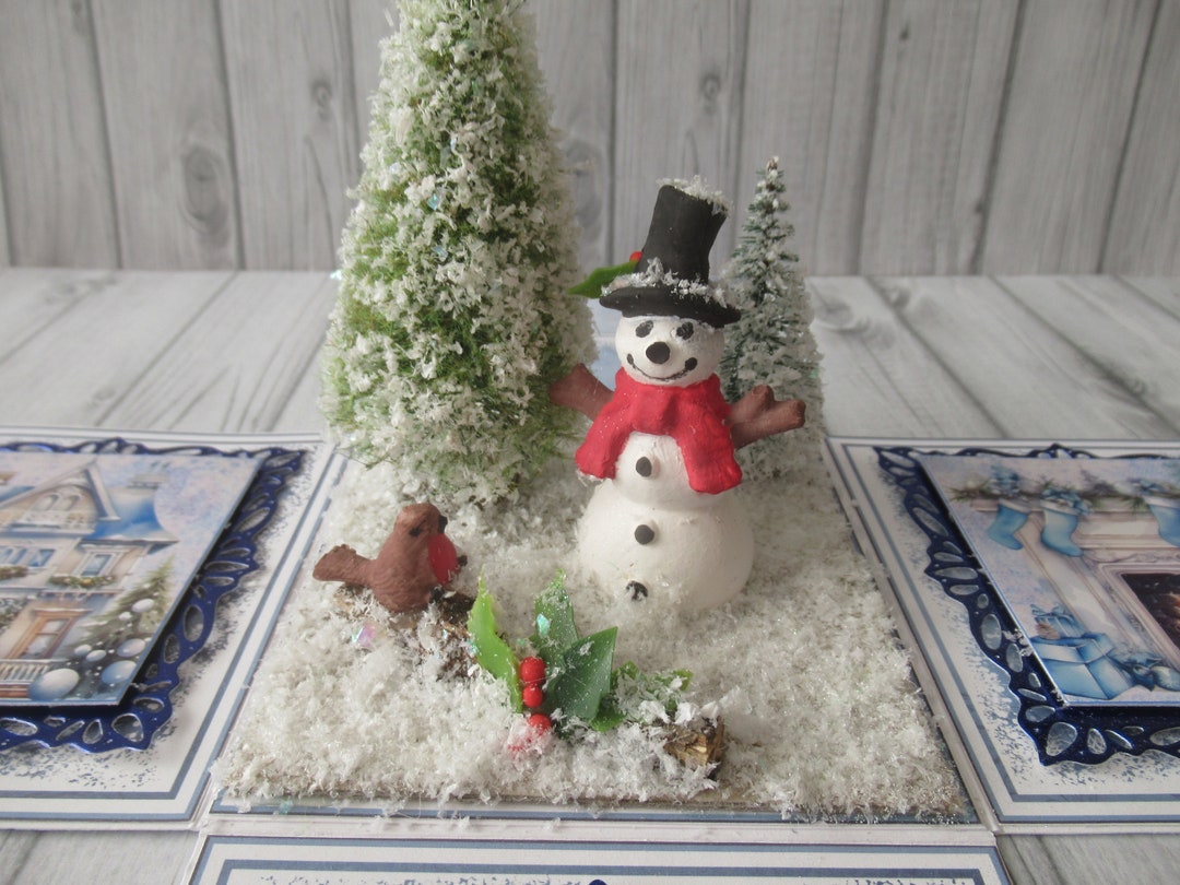 Snowman and Robin Themed Exploding Box - Etsy