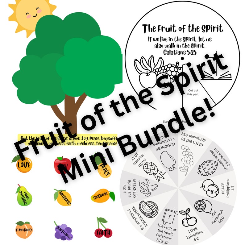 Fruit of the Spirit KJV Mini Bundle - Etsy