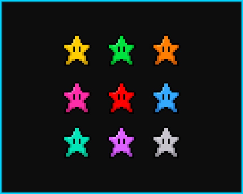 8-bit Star | Twitch Cheer Badges - Etsy