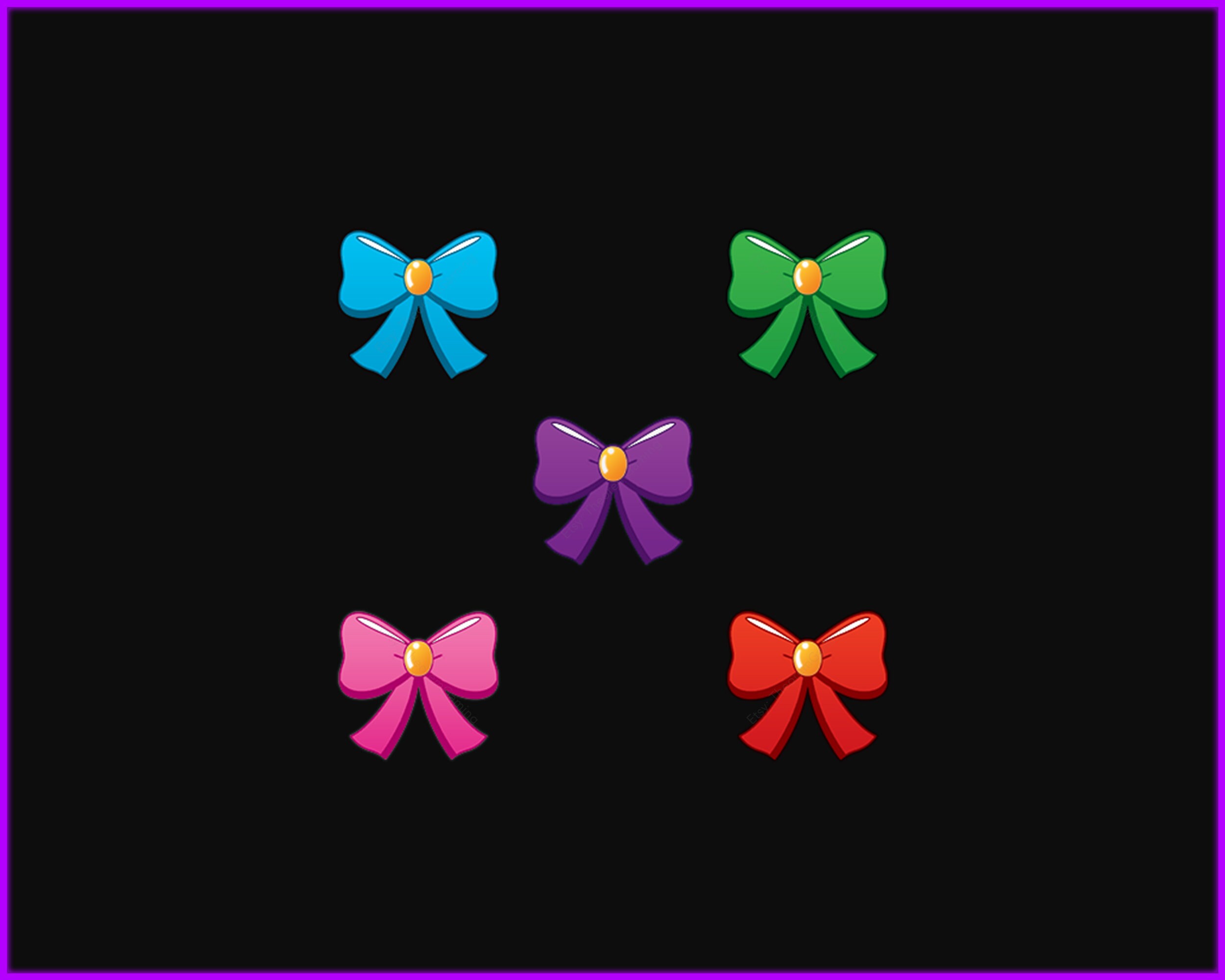 Colorful Bows Twitch Sub Badges - Etsy