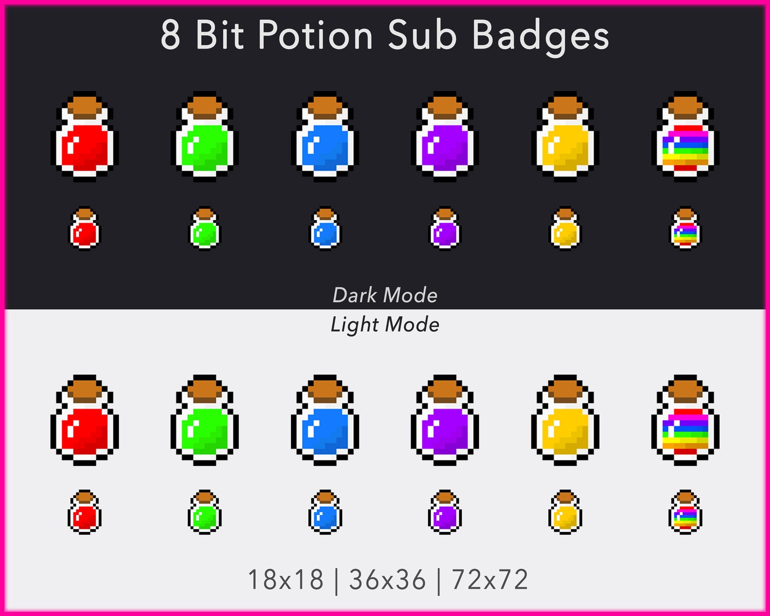 Potion Bottle | 8 Bit Twitch Sub Badges - Etsy