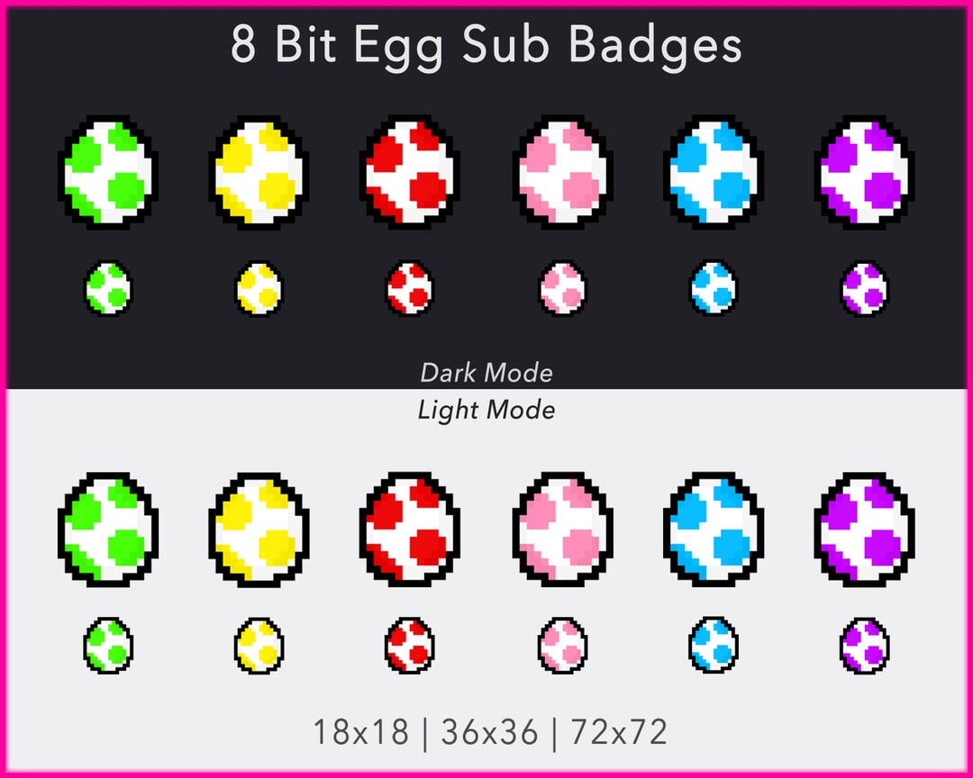 8 Bit Egg Mario Twitch Sub Badges - Etsy Canada