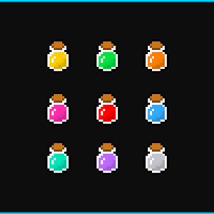 8 Bit Potions | Twitch Cheer Badges - Etsy