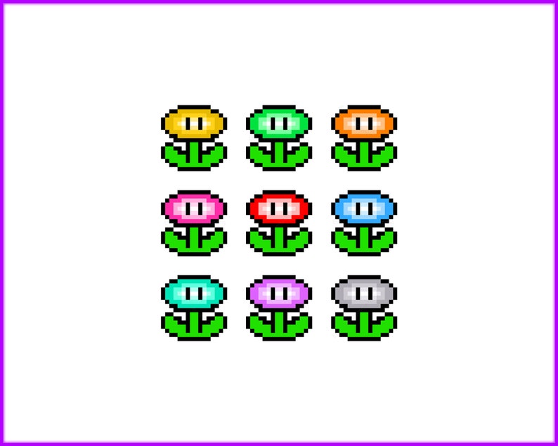 8-bit Flowers Mario Twitch Cheer Badges - Etsy