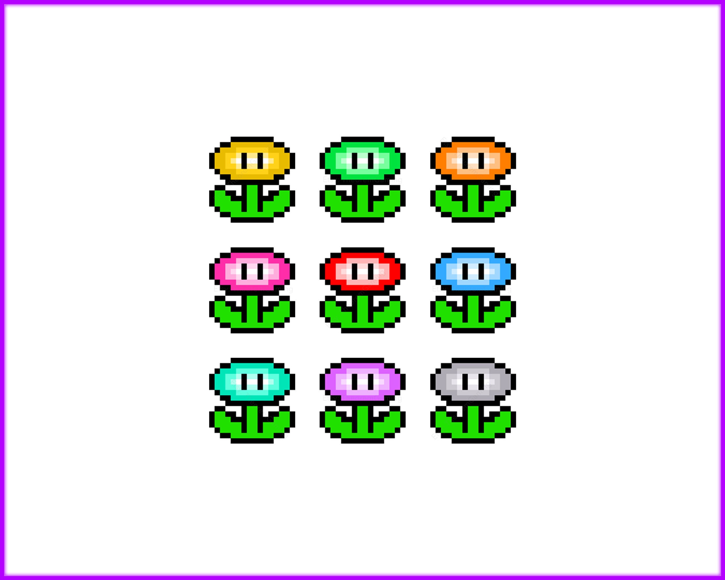 8-bit Flowers Mario Twitch Cheer Badges - Etsy