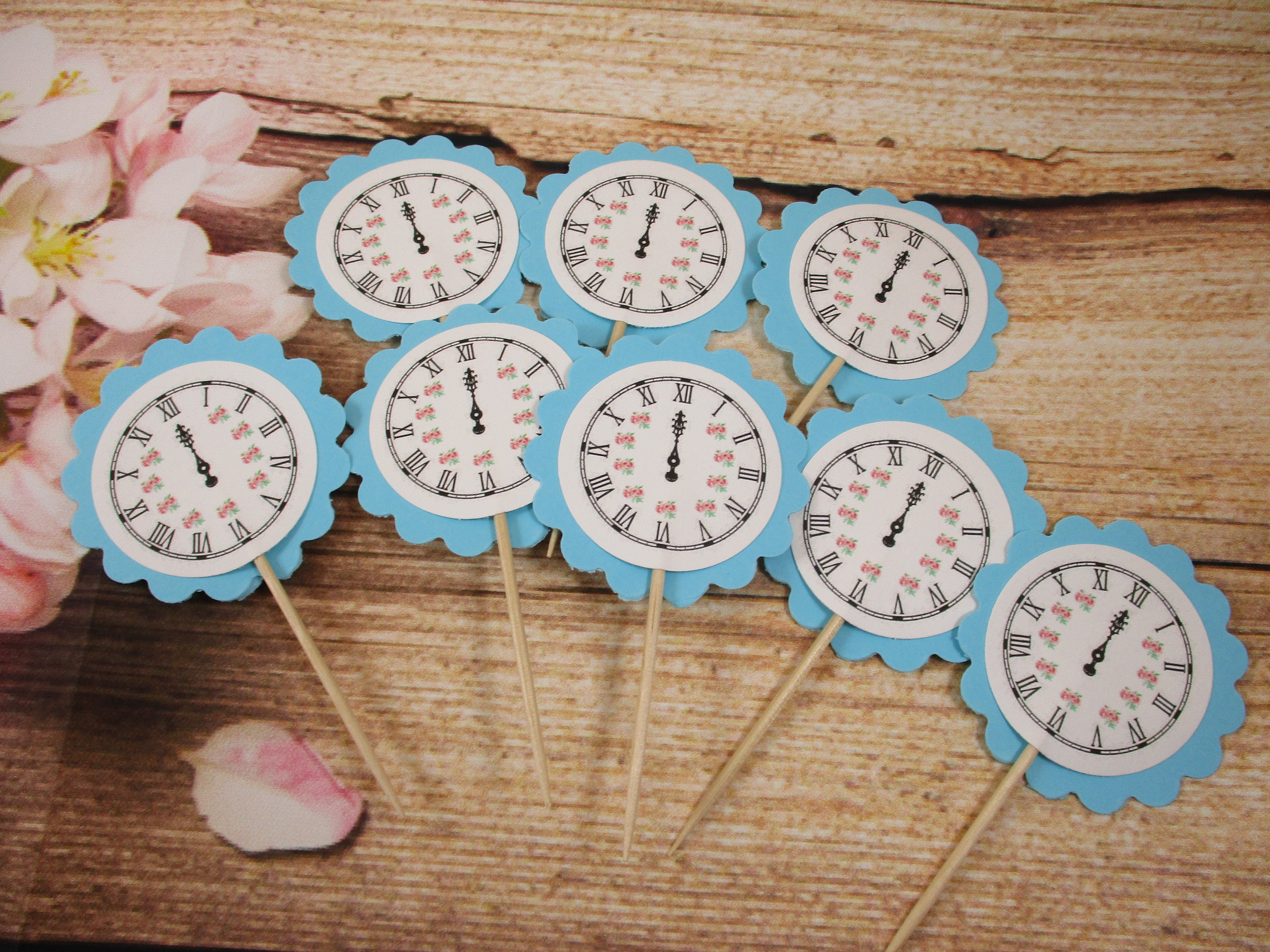 Cinderella Clock Cupcake Toppers cinderella Birthday Themed - Etsy