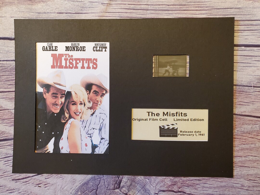 The Misfits Rare Single Cell, Marilyn Monroe and Clark Gable Black and ...