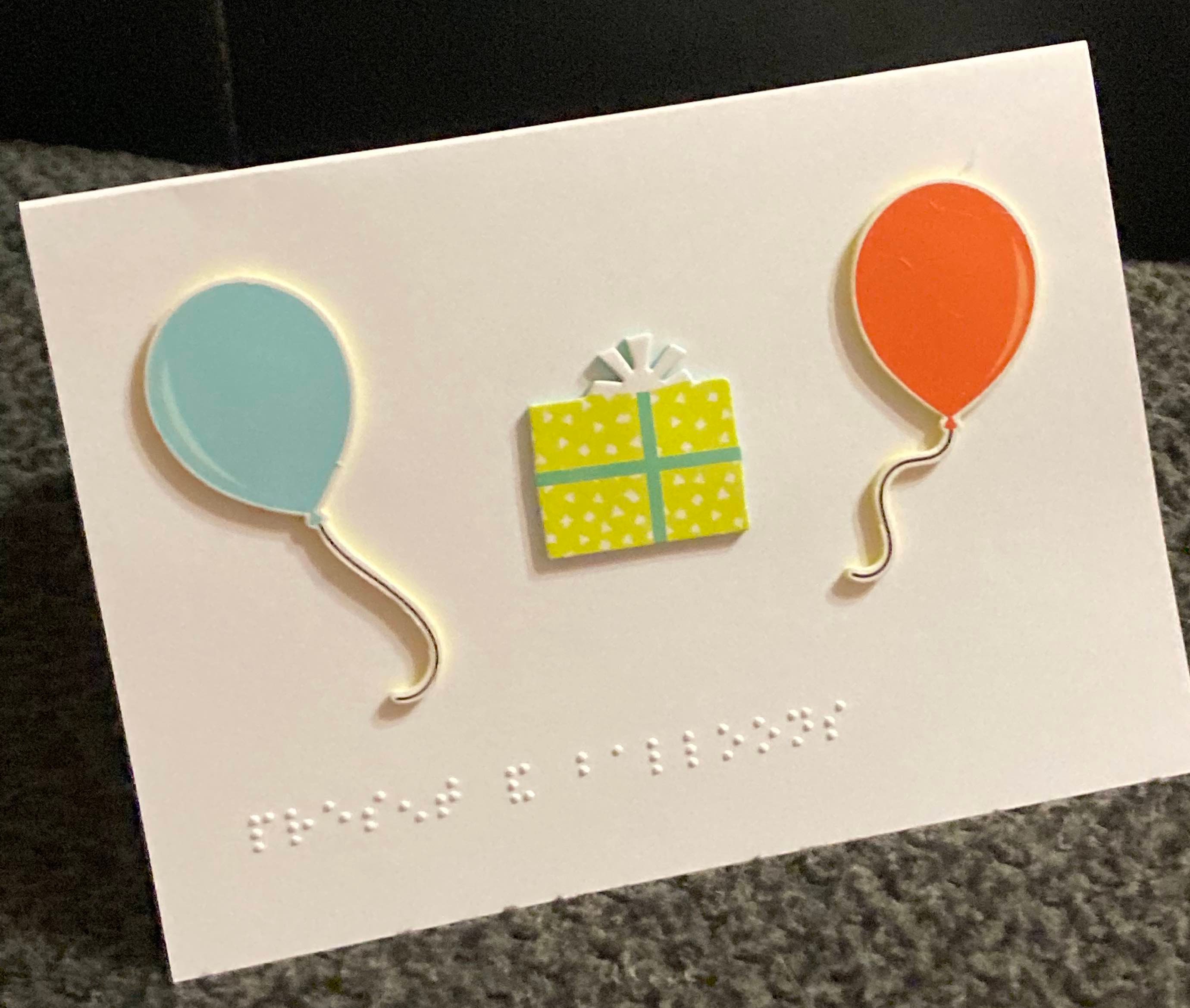 Braille Birthday Card Tactile, Textured, Customizable, Personalizable ...