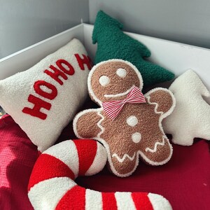 Plush Gingerbread Man Pillow, Christmas Pillow, Gingerbread Man Decor ...