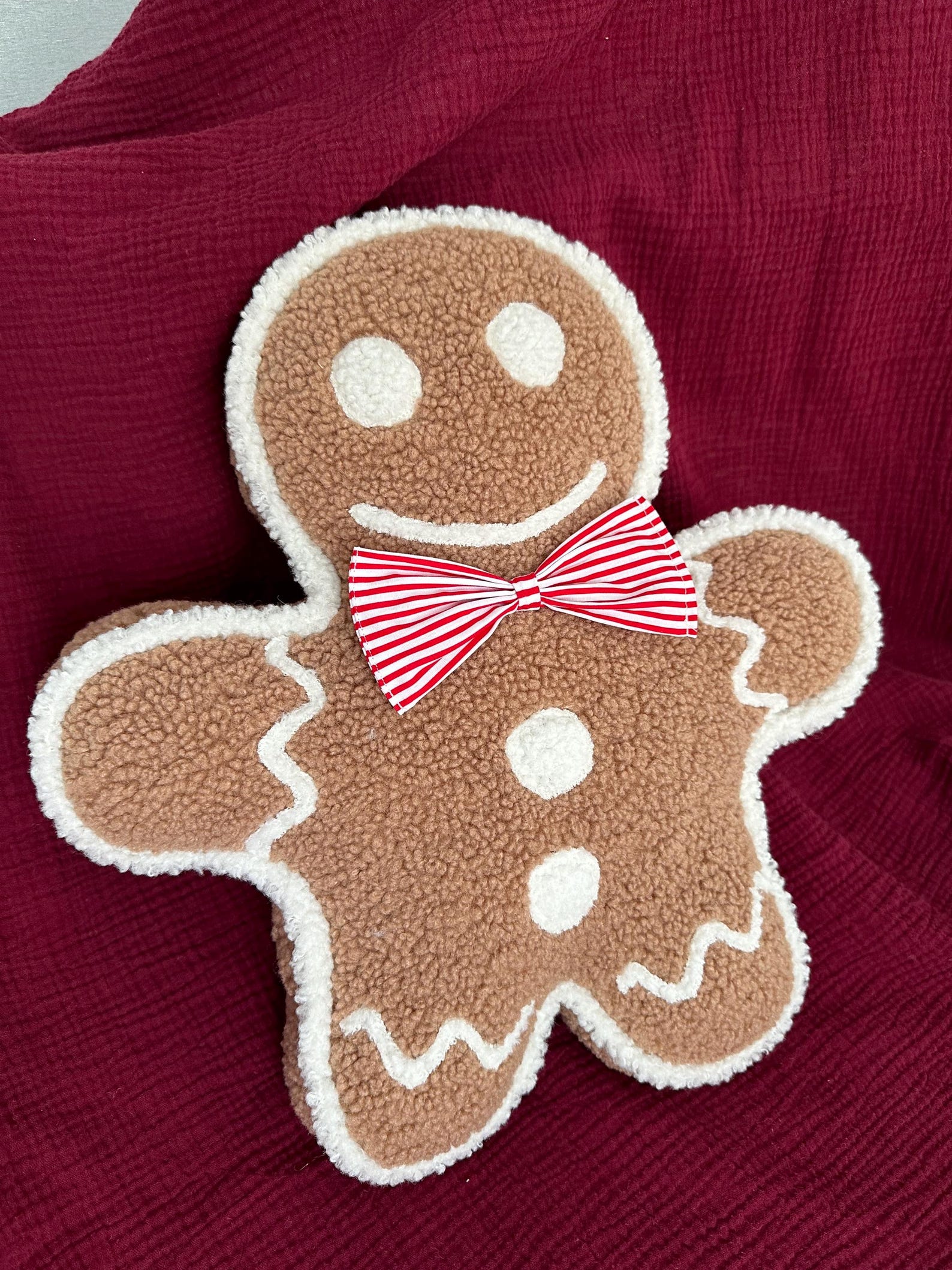Plush Gingerbread Man Pillow, Christmas Pillow, Gingerbread Man Decor ...