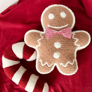 Plush Gingerbread Man Pillow, Christmas Pillow, Gingerbread Man Decor ...