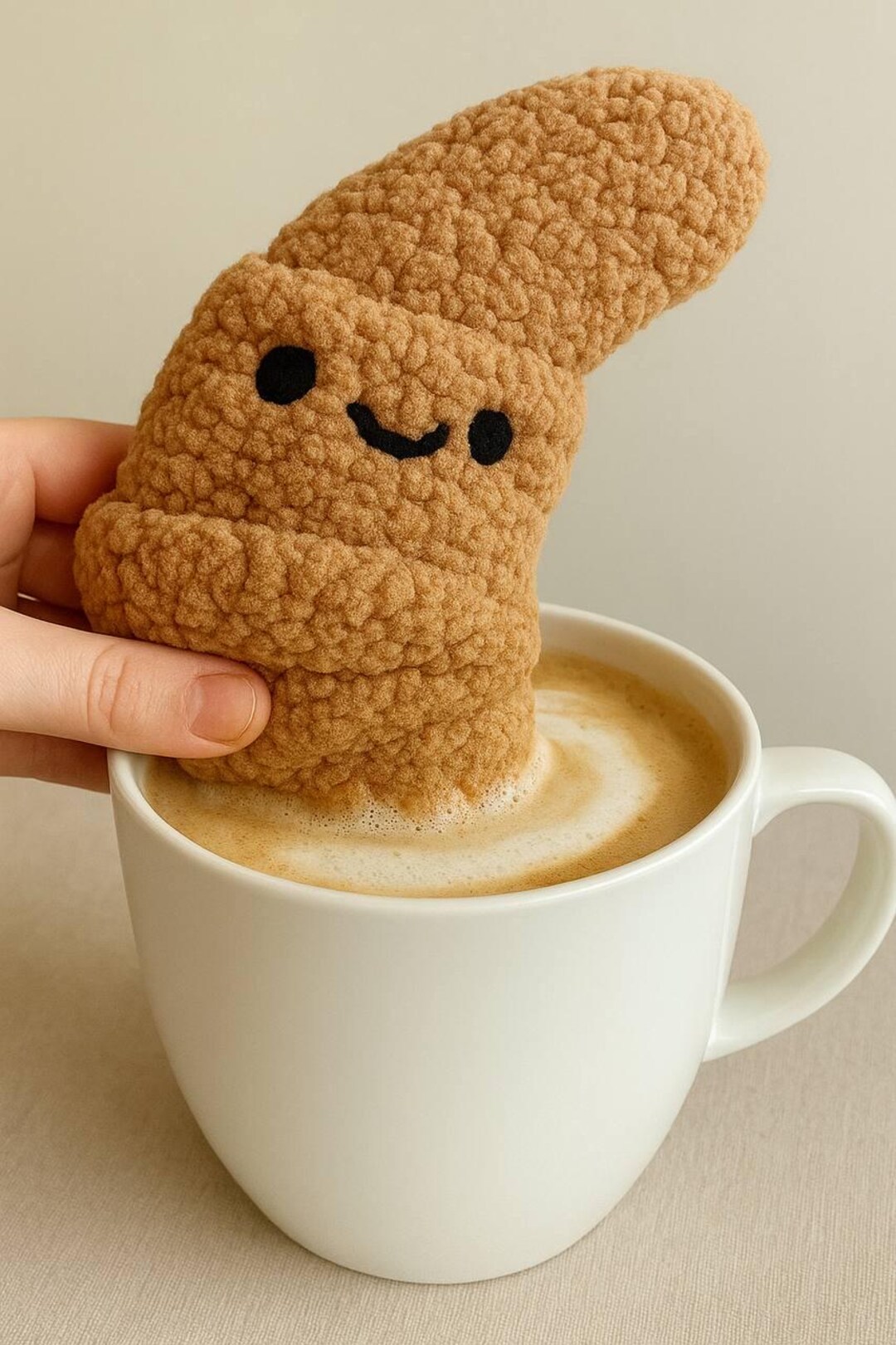 Croissant Plush Toy for Nursery | Kawaii Baby Pillow | Cute Sherpa ...