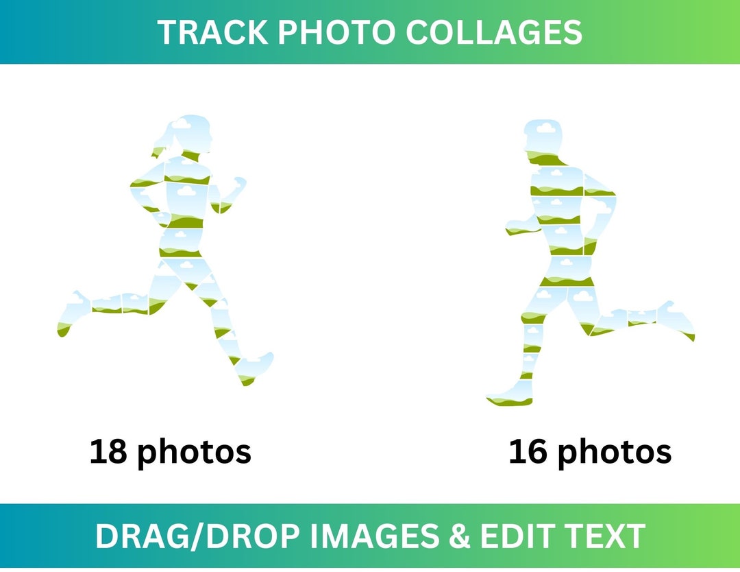 Canva Track Photo Templates: 6 Variations - Etsy