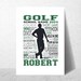 Personalized Golf Poster Male: DIGITAL FILE - Etsy