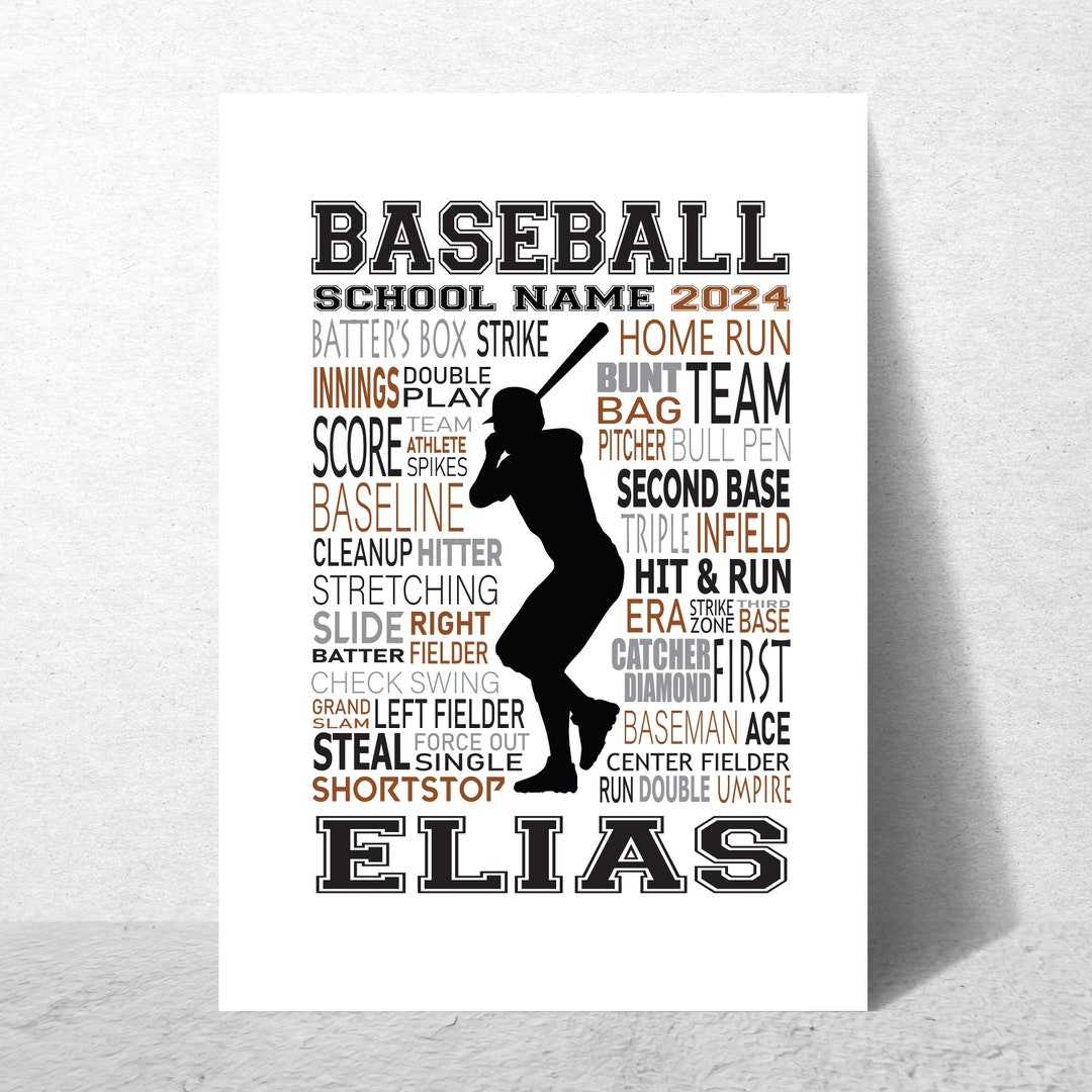 Personalized Baseball Poster Male: DIGITAL FILE - Etsy