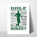 Personalized Golf Poster Male: DIGITAL FILE - Etsy