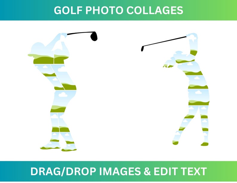 Canva Golf Photo Templates: 6 Variations - Digital Prints - Etsy