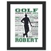 Personalized Golf Poster Male: DIGITAL FILE - Etsy