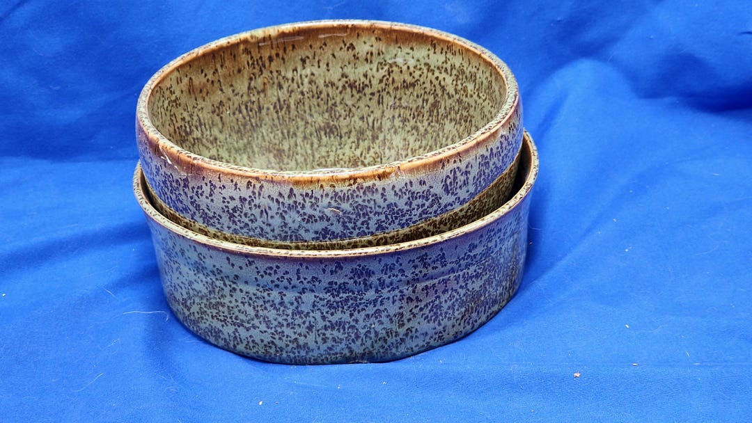 Brown Speckled Ceramic Planter Bottom Fes Waterer With Matching Saucer ...